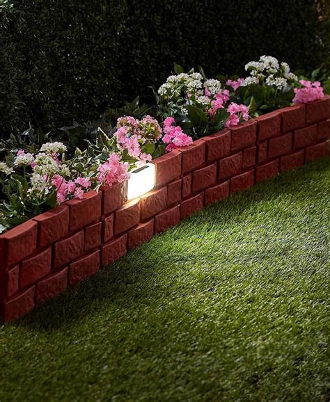 Flower Bed Border Using Bricks