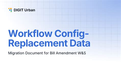 Workflow Config Replacement Data Digit Urban