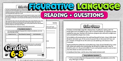 Echo Dune Figurative Language Adventure Story For 6th 8th
