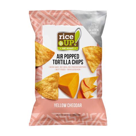 Cornup Popped Tortilla Chips Yellow Cheddar 60g Riceup