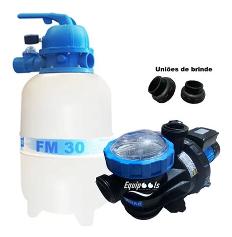 Kit Bomba E Filtro Piscina cv Fm Até m³ Mil Litros Frete grátis