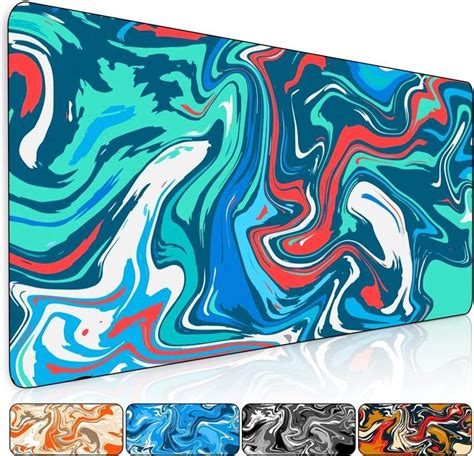 قیمت و خرید پد موس گیمینگ، پد ماوس بازی با طرح سیال طرح مرمری، پد ماوس بزرگ گسترده، پد بزرگ روی