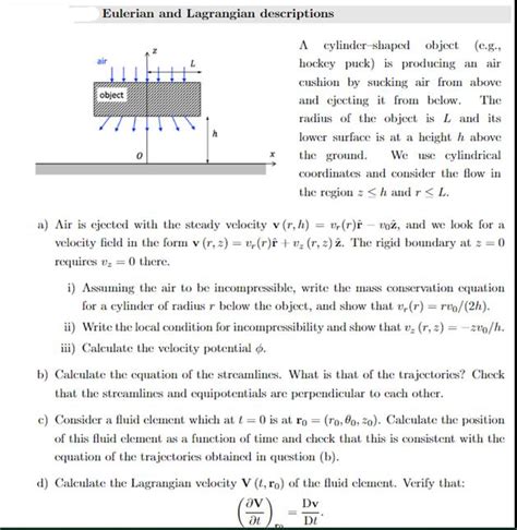 [free] Eulerian And Lagrangian Descriptions Air Object 0 A Cylinder