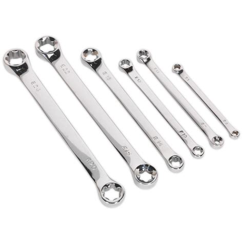 Siegen S01107 Trx Star Double End Spanner Set 6pc Rapid Electronics