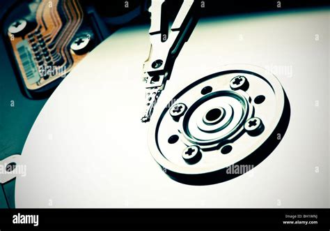 Close Up Of Hard Disk Drive Stock Photo Alamy