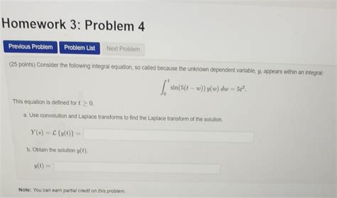 Solved 25 Points Consider The Following Integral Equation Chegg