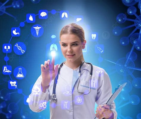 원격 의료 미래 개념의 여자 의사 원격 의료 미래 개념의 여자 의사 사진 배경 및 무료 다운로드를위한 그림 Pngtree