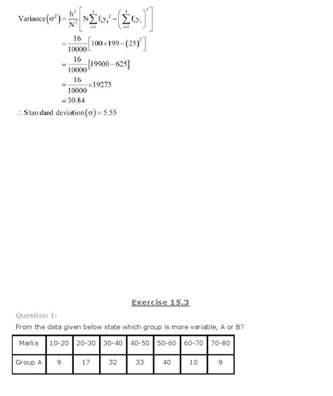 Statistics Class 11 Mathematics Ncert Solutions