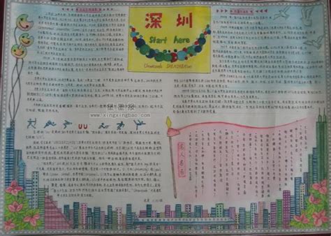 深圳罗湖京基100大厦手抄报 手抄报版面设计图 普车都