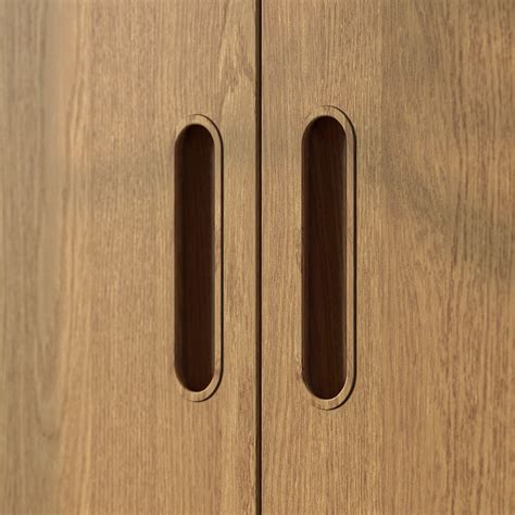 Tonstad Door With Hinges Oak Veneer 50x229 Cm Ikea