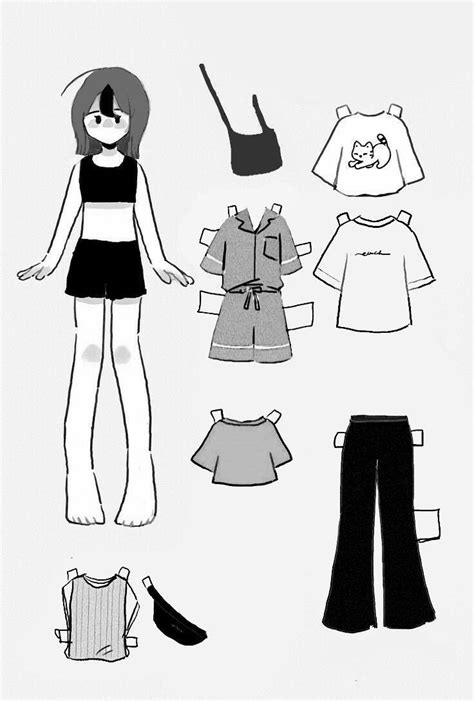 бумажная девочка с одеждой | Idee carine, Bamboline, Kawaii