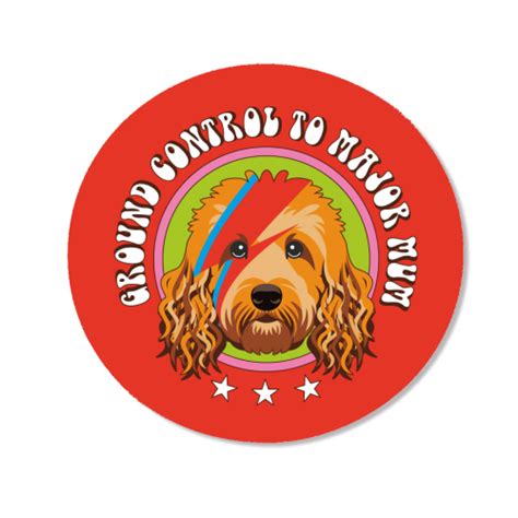 Ground Control To Major Mom Cockapoo Ceramic Dinner Plate By Claire