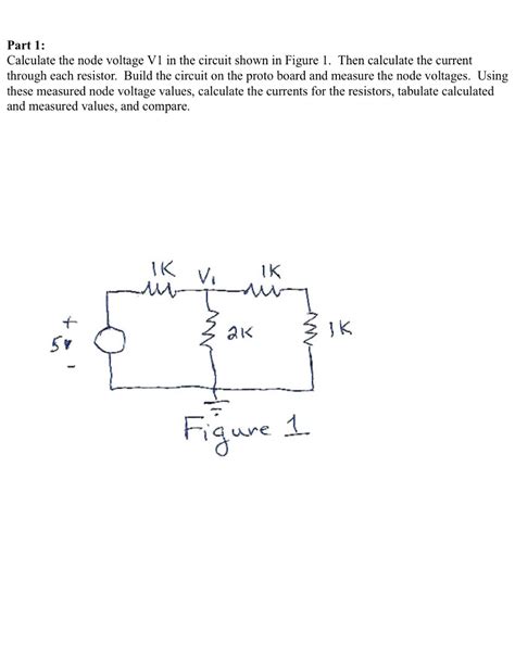 solved part 1 calculate the node voltage v1 ﻿in the