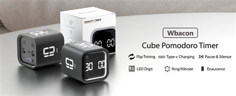Cube Pomodoro Timer Smart Productivity Timer 5103060 Minutes And Custom Countdown