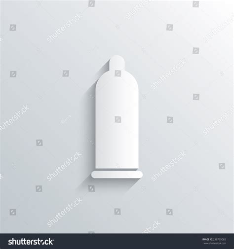 Cutout Paper Background Condom Safe Sex Stock Vector Royalty Free