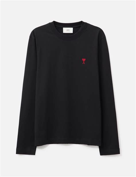 Ami Red Ami De Coeur Long Sleeves T Shirt Hbx Globally Curated