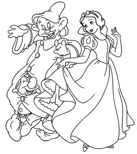 Snow White The Seven Dwarfs Coloring Page 14