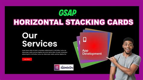 GSAP Horizontal Stacking Card On ScrollTrigger Animation | Elementor and GSAP Animation - YouTube