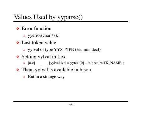 Ppt Syntax Analysis Part Ii Quick Look At Using Bison Top Down Parsers Powerpoint