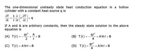 Solved R The One Dimensional Unsteady State Heat