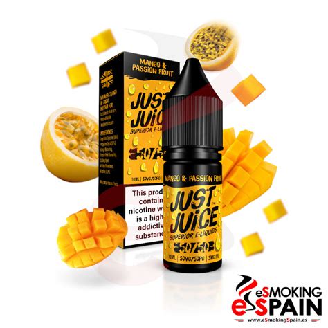 Just Juice Mango And Passion Fruit 5050 Eliquid 10ml