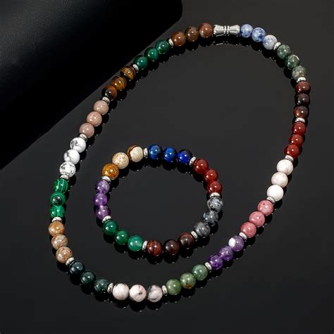 7 Chakra Healing Stones Energy Necklace Helloice Jewelry