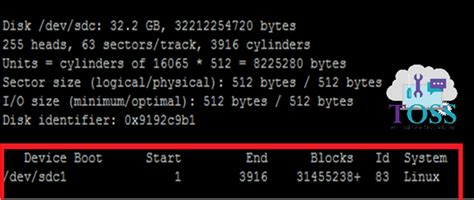 Resizing Linux Partition Size TOSS Linux Partition