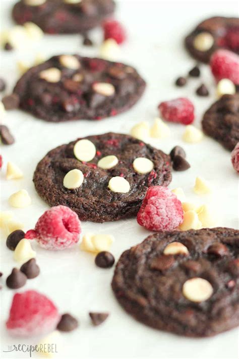 Triple Chocolate Raspberry Cookies The Recipe Rebel