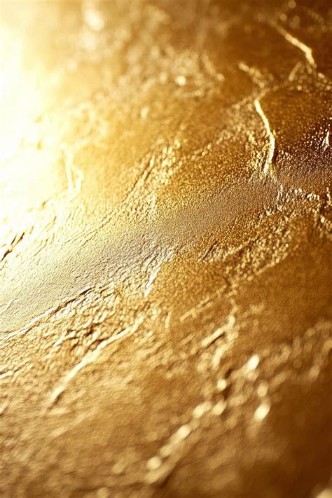 Golden Texture Background Metallic Abstract Design With Light Reflection And Shiny Grunge