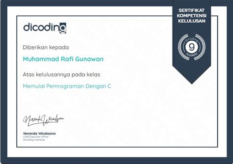 Im Thrilled To Announce That Ive Successfully Completed The Bahasa C Programming Course On