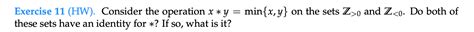 Solved Exercise 11 Hw Consider The Operation X Y