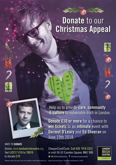 Ed Sheeran And Dermot Oleary To Head Up Irish Fundraiser