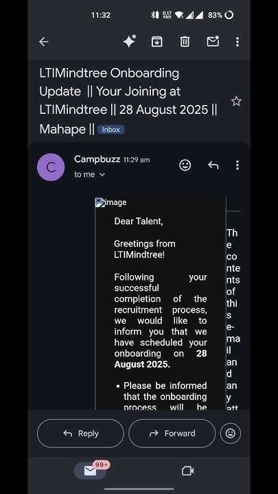 Ltimindtree 2025 Batch Onboarding Training Mail Ltimindtree Mailonboardingupdate Onboarding