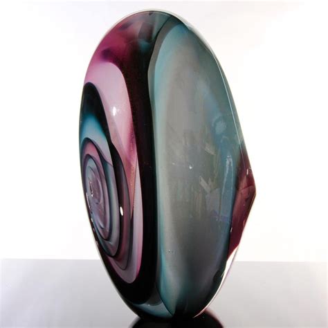 Modern Abstract Glass Sculpture I Vortex Pod By Phil Vickery