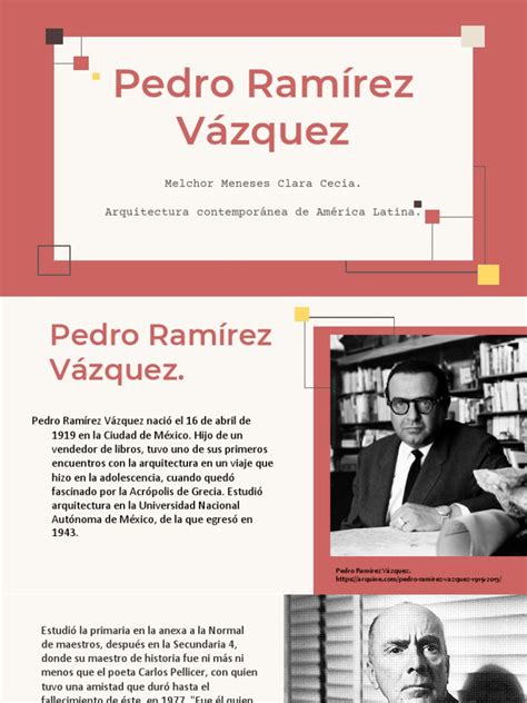 Pedro Ramírez Vázquez Legado Arquitectónico Pdf México