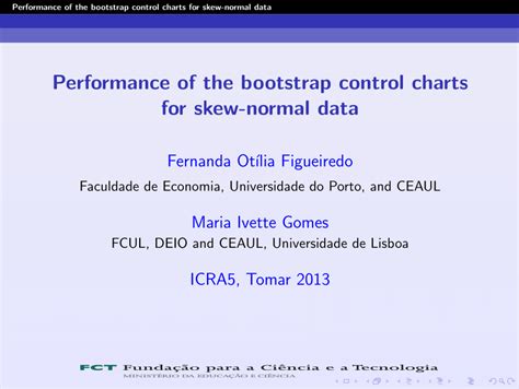 Pdf Performance Of The Bootstrap Control Charts For Skew Normal Data