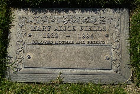 Mary Alice Fields 1939 1994 Find A Grave Memorial