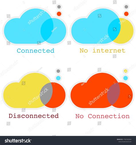Flat Vector Connected Disconnected Network Symbol Stock Vector Royalty Free 1750182944
