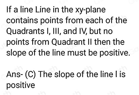 Solved 4 Line £ In The Xy Plane Contains Points From Each Of The