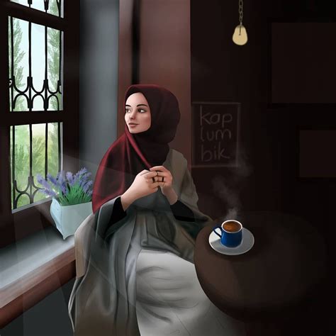 Tesettürlü Kız çizimleri