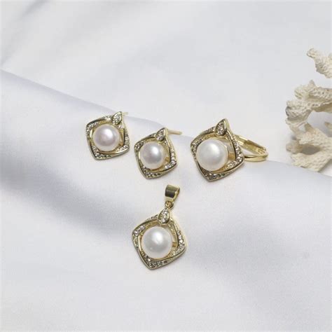 Jual Promo Set Cincinanting Dan Liontin Mutiara Tawar Asli