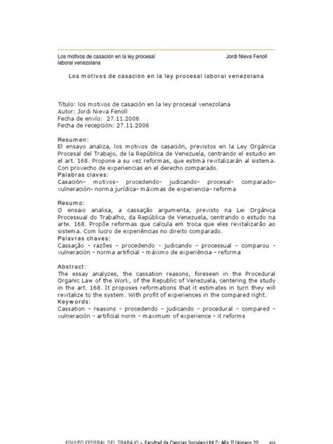 Motivos De Casación En Venezuela Jordi Nieva Fenoll Pdf