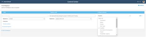 Control Centre Batch Updating — Smartsheet Community