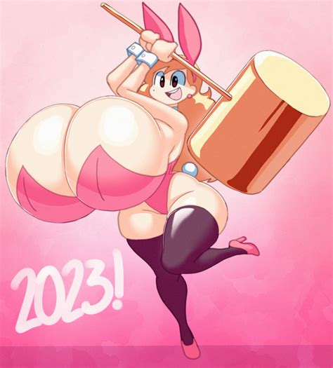 Rule 34 2d Angstrom Breasts Bunny Ears Bunnysuit Cleavage Earrings