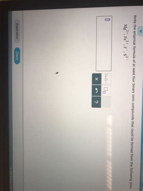 solved write the empirical formula of at least four binary
