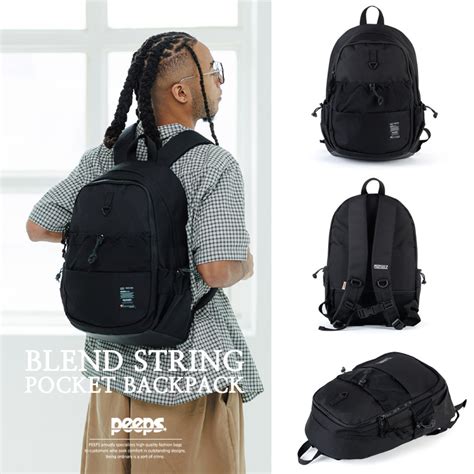 Peeps Blend String Pocket Backpack2 Color Shopee Singapore