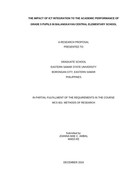 The Impact Of Ict Integration To The Academic Performance Of Grade 5