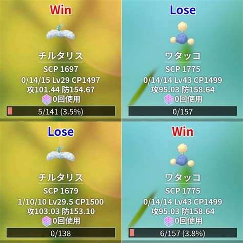 Kujira🐳 On Twitter 巷で話題のチルタリスによるワタッコブレイクとランターンブレイクについて調べたので纏めます。結論から