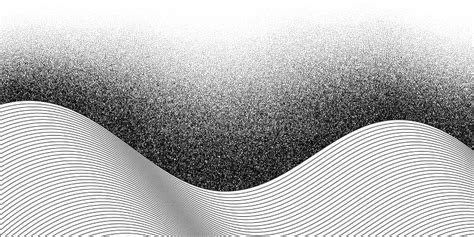 Dotwork Wave Pattern Background Black Noise Lines With Dots Dotted