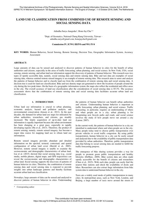 PDF LAND USE CLASSIFICATION FROM COMBINED USE OF REMOTE SENSING AND SOCIAL SENSING DATA